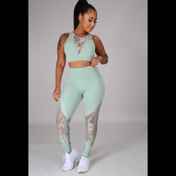 Intimates & Sleepwear | Mint Laced Set | Poshmark